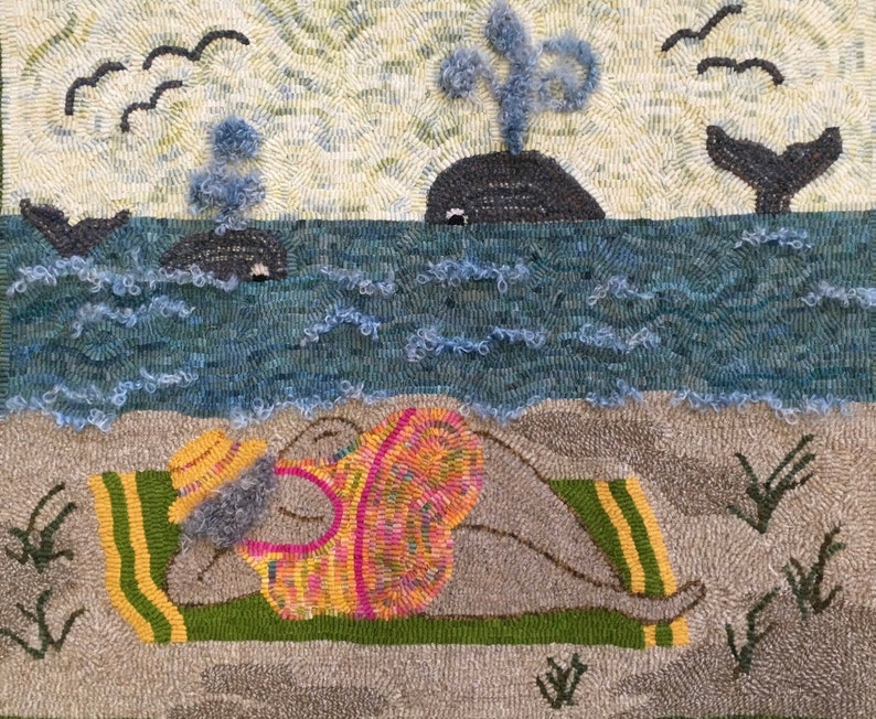 INSTANT DOWNLOAD Rug Hooking Pattern beached - Etsy