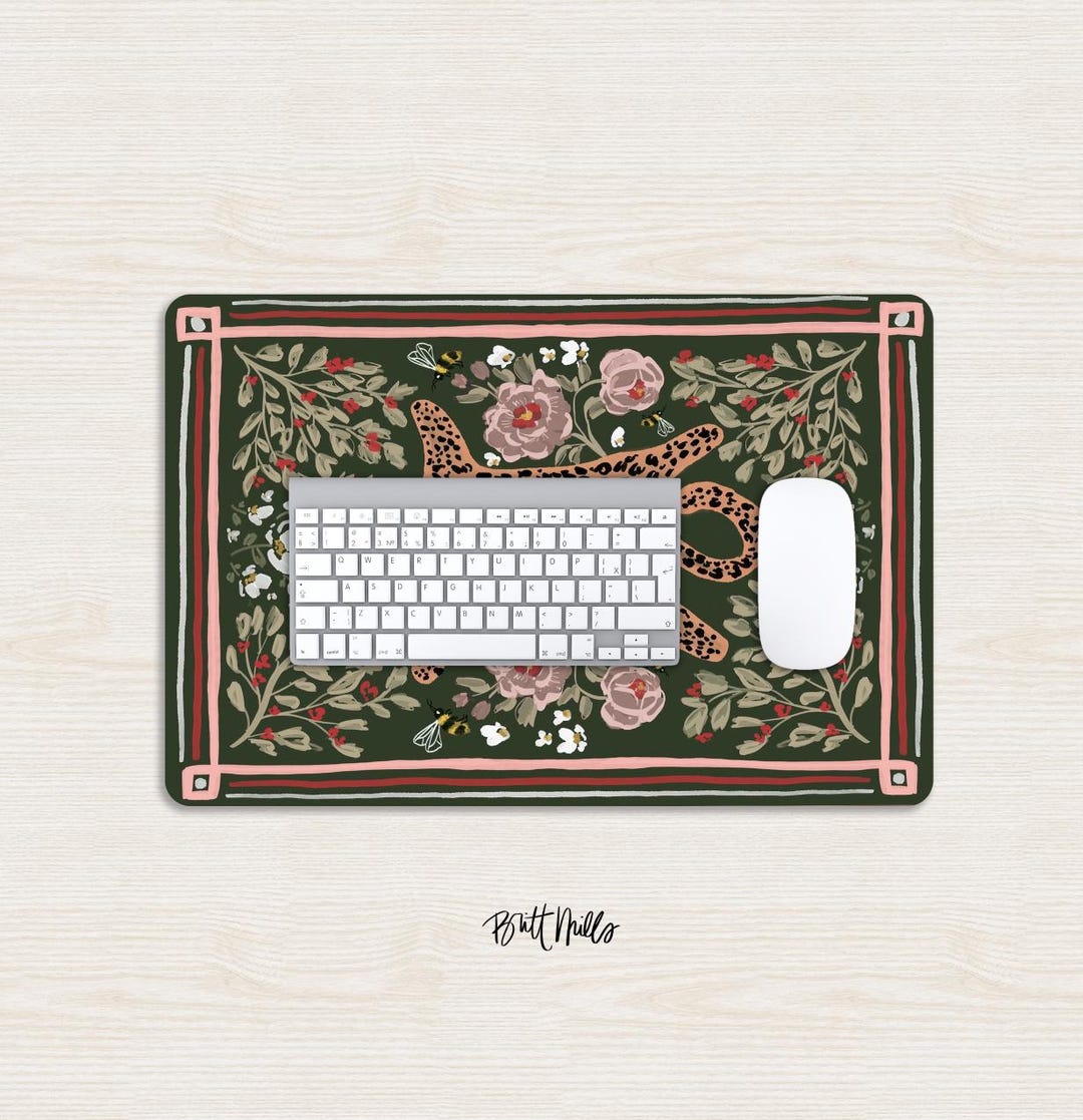 Leopard Desk Mat, Dorm Room Decor, Preppy Desk Mat, Dorm Decor ...