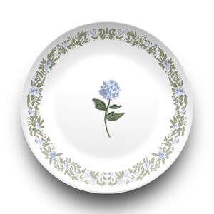 Chinoiserie Hydrangea Dinnerware: Blue & White Floral Plate - Etsy
