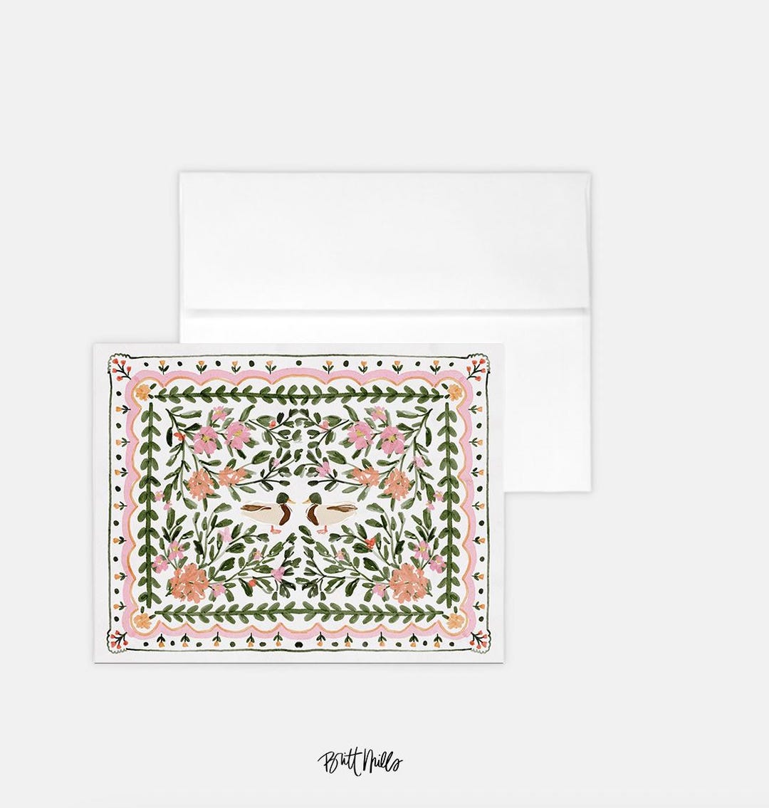 Mallard Duck Blank Cards, Duck Greeting Cards, Blank Flat Cards, Watercolor Blank Cards ...