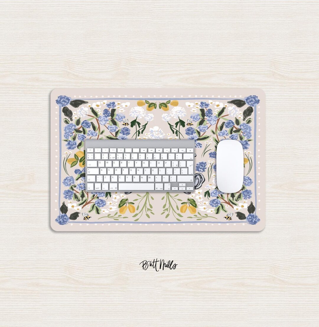 Bee Desk Mat, Small Desk Mat, Oyster Desk Mat, Dorm Decor, Coworker ...