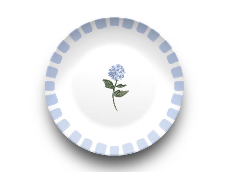 Chinoiserie Hydrangea Dinnerware: Blue & White Floral Plate - Etsy