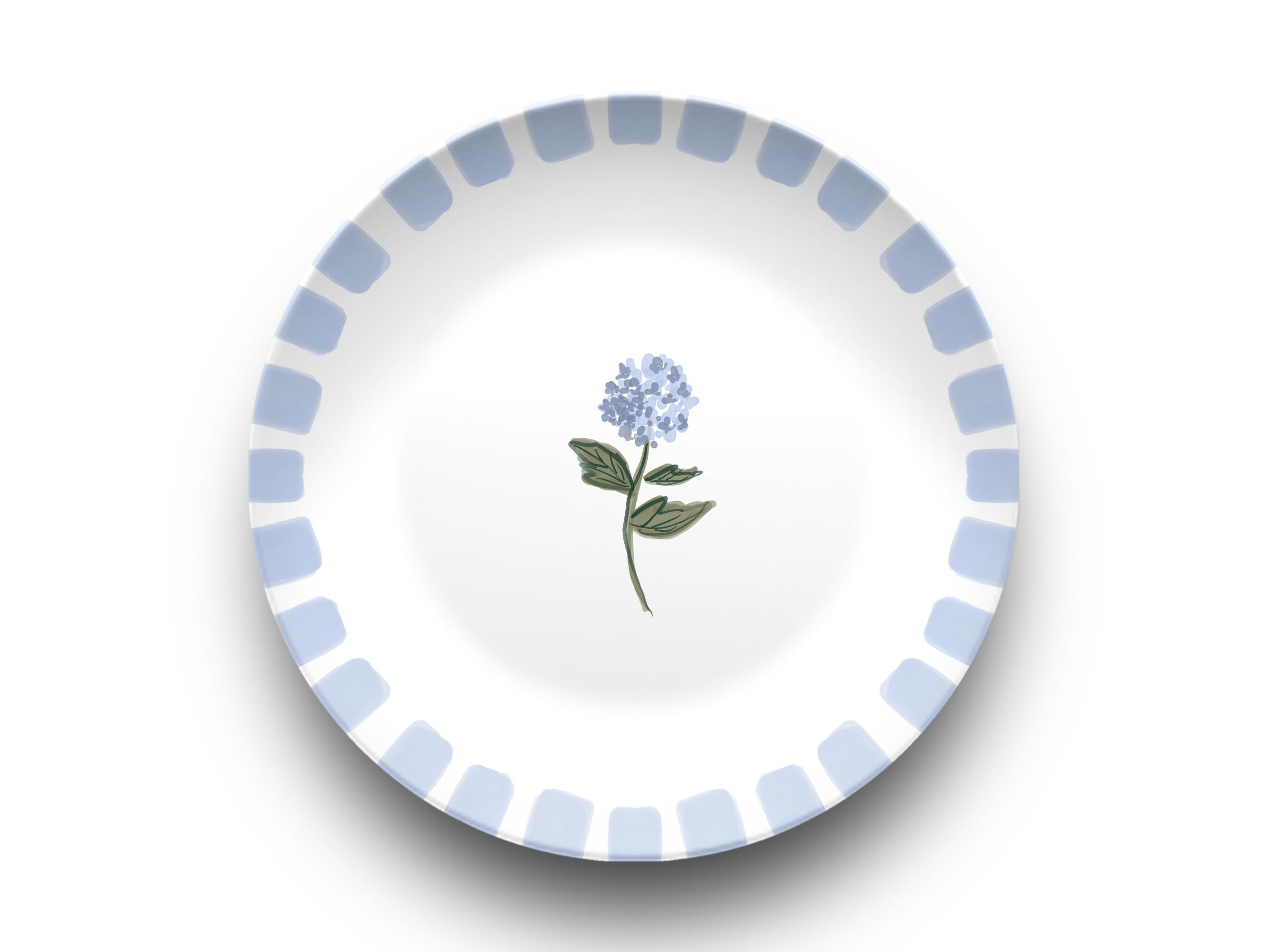Chinoiserie Hydrangea Dinnerware: Blue & White Floral Plate - Etsy