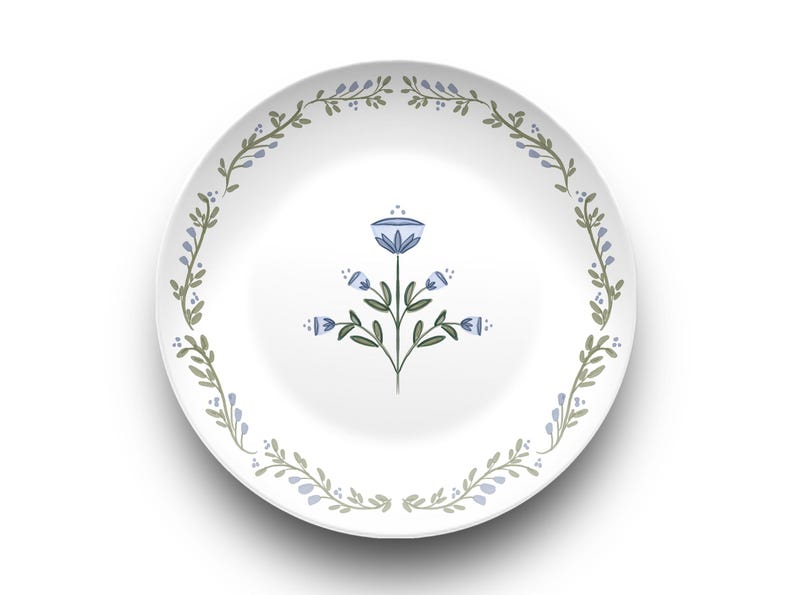 Chinoiserie Hydrangea Dinnerware: Blue & White Floral Plate - Etsy
