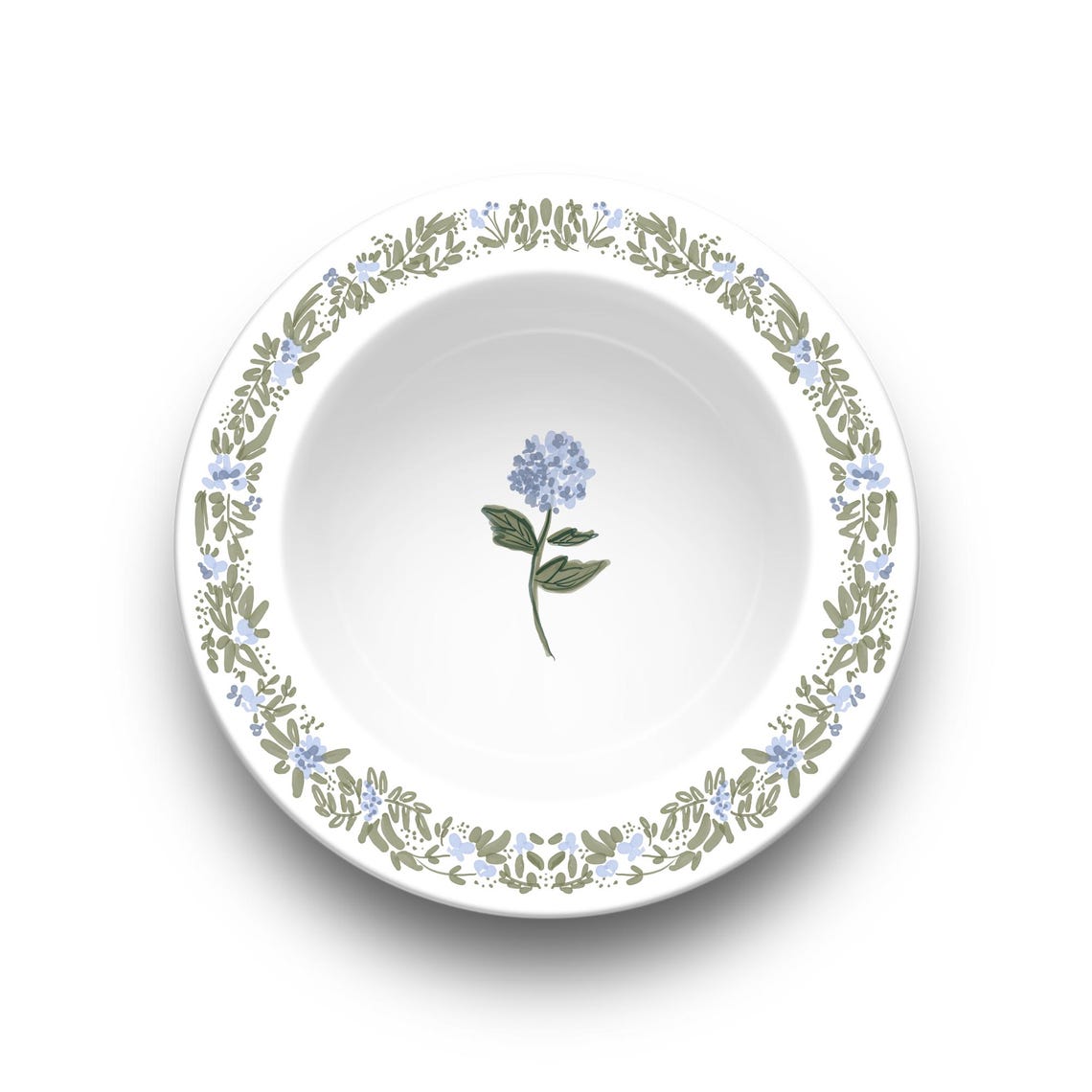 Chinoiserie Hydrangea Dinnerware: Blue & White Floral Plate - Etsy