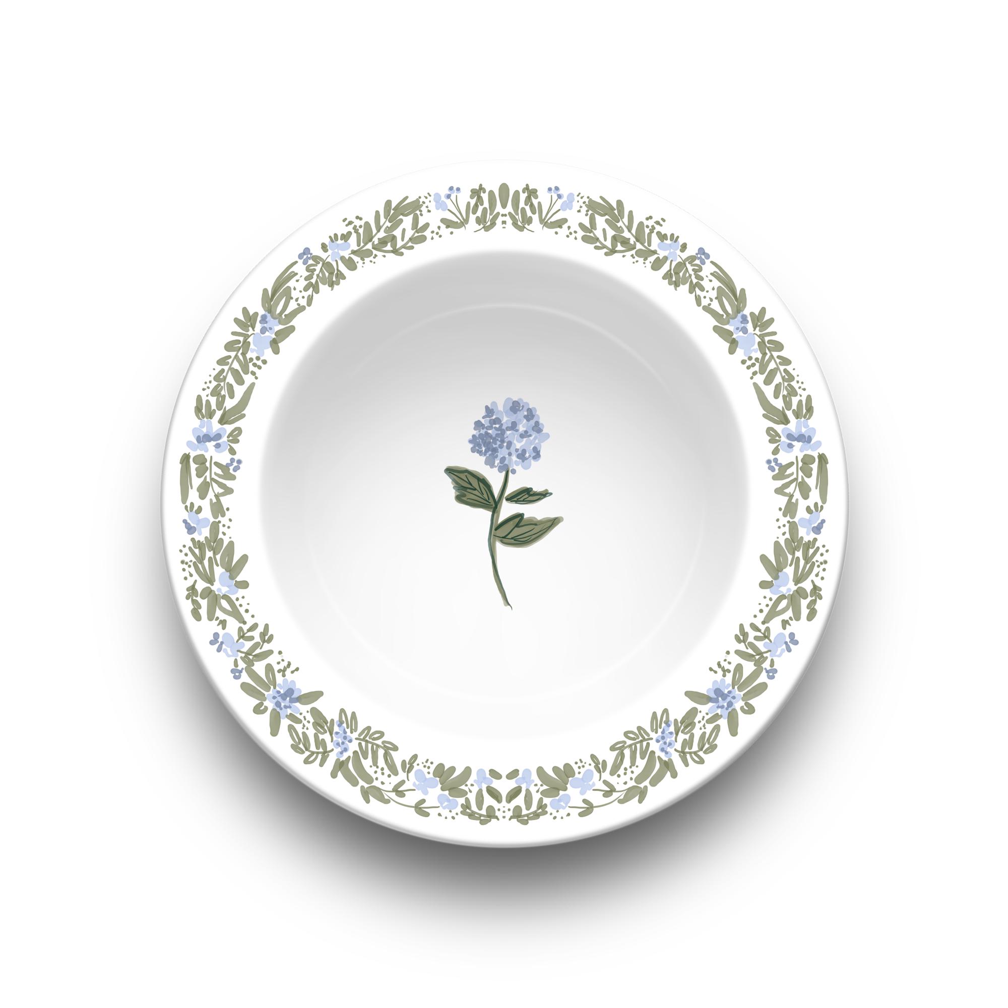Chinoiserie Hydrangea Dinnerware: Blue & White Floral Plate - Etsy