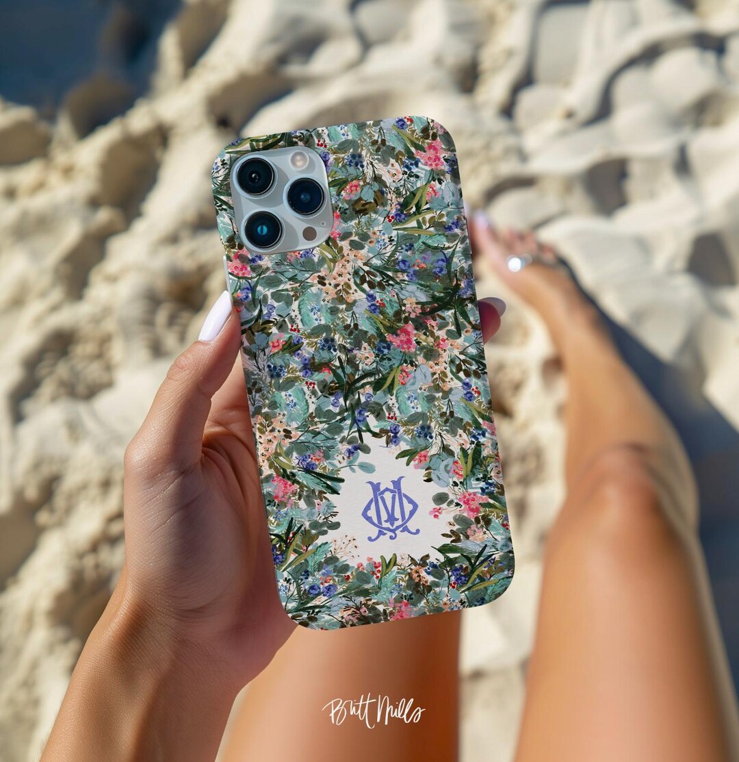 Floral Monogrammed Snap Case for Iphone®, Bridal Gift, Initial iPhone ...