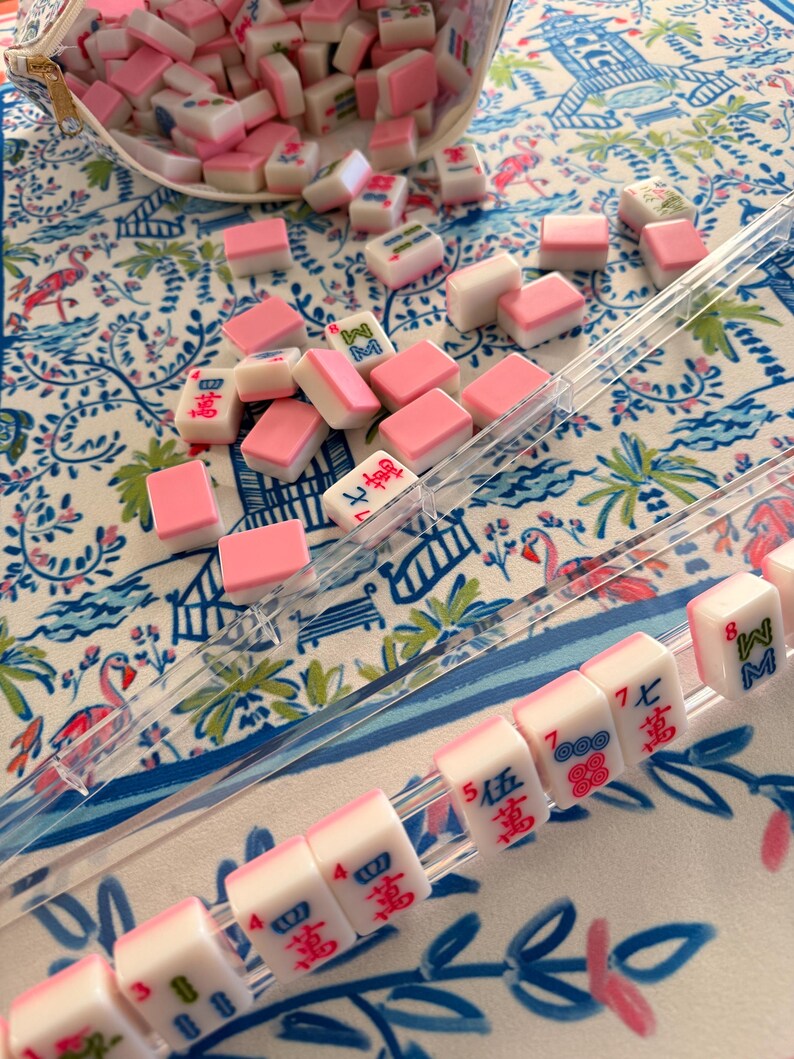 Chinoiserie Mahjong Rack Wrap Includes Clear Acrylic Racks + Tile ...
