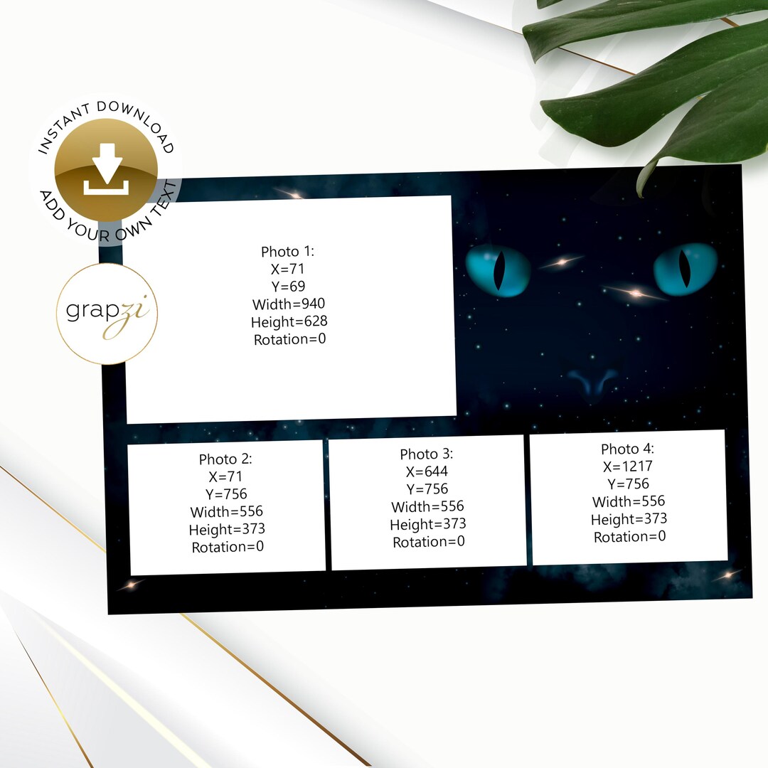 Tricks & Treats Cat Photo Booth Template, Halloween Cat Party Prop 1x3 ...