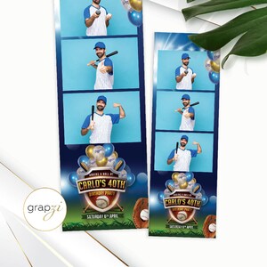 Having a Ball, Baseball Photo Booth Frame, 2x6 Photo Strips Postcard ...