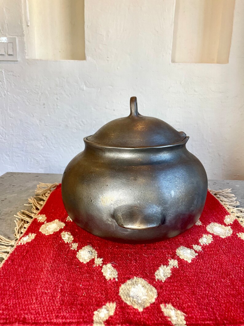 9 Qt. Micaceous "potbelly" Bean/soup Pot, Micaceous Pottery - Etsy
