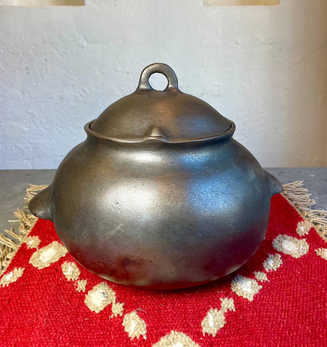 9 Qt. Micaceous "potbelly" Bean/soup Pot, Micaceous Pottery - Etsy