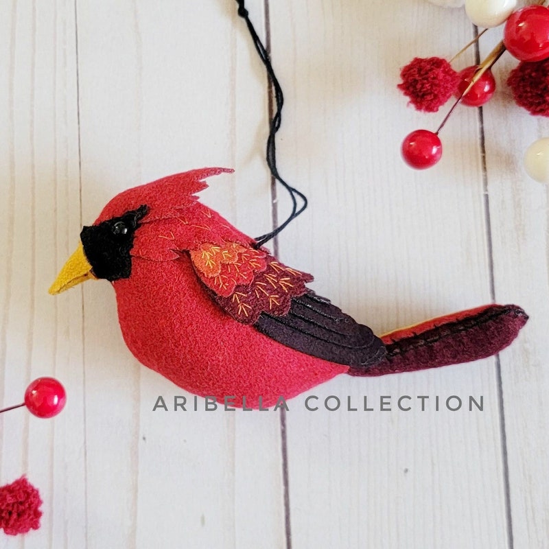 Cardinal Felt Clip - Etsy