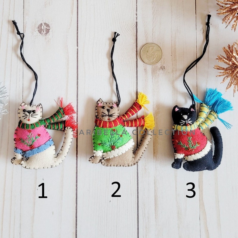 Cat Christmas Decorations - Etsy