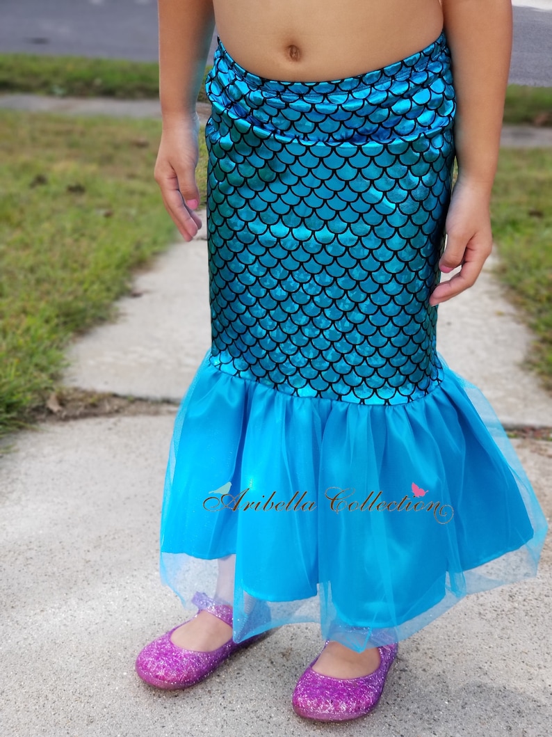 Mermaid Tail Skirt Girls Toddler Mermaids Costume Little - Etsy