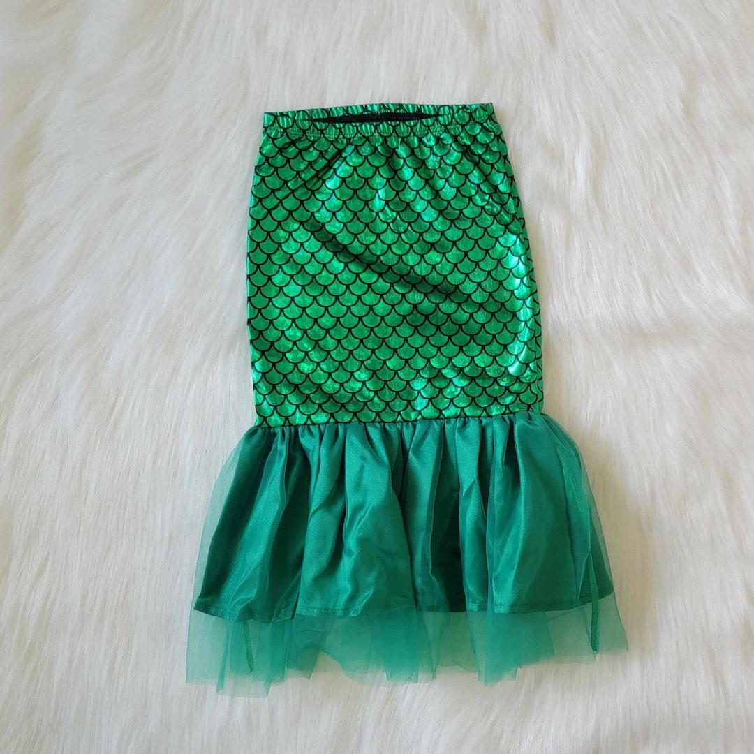 Mermaid Tail Skirt Girls Toddler Mermaids Costume Little Birthday Party ...