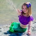 Mermaid Costume Girls Fish Scale Tail Skirt Dot Crop Top Toddler Baby ...