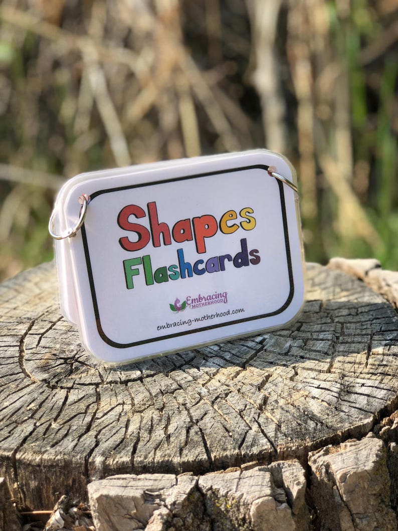 Shapes Flashcards: Vocabulary Building for Kids - Etsy