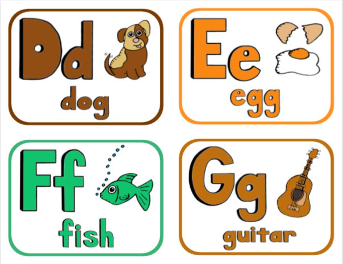 ABC Horizontal Flashcards / Digital Download / Printable / Alphabet ...