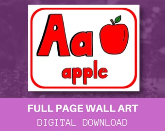ABC Horizontal Flashcards / Digital Download / Printable / Alphabet ...