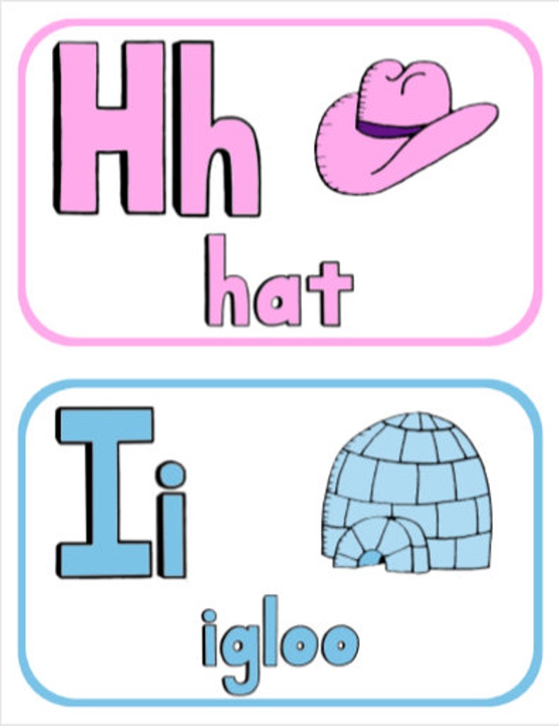 ABC Horizontal Wall Art / Digital Download / Printable / - Etsy UK