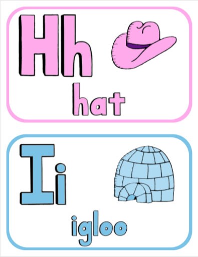 ABC Horizontal Wall Art / Digital Download / Printable / - Etsy UK