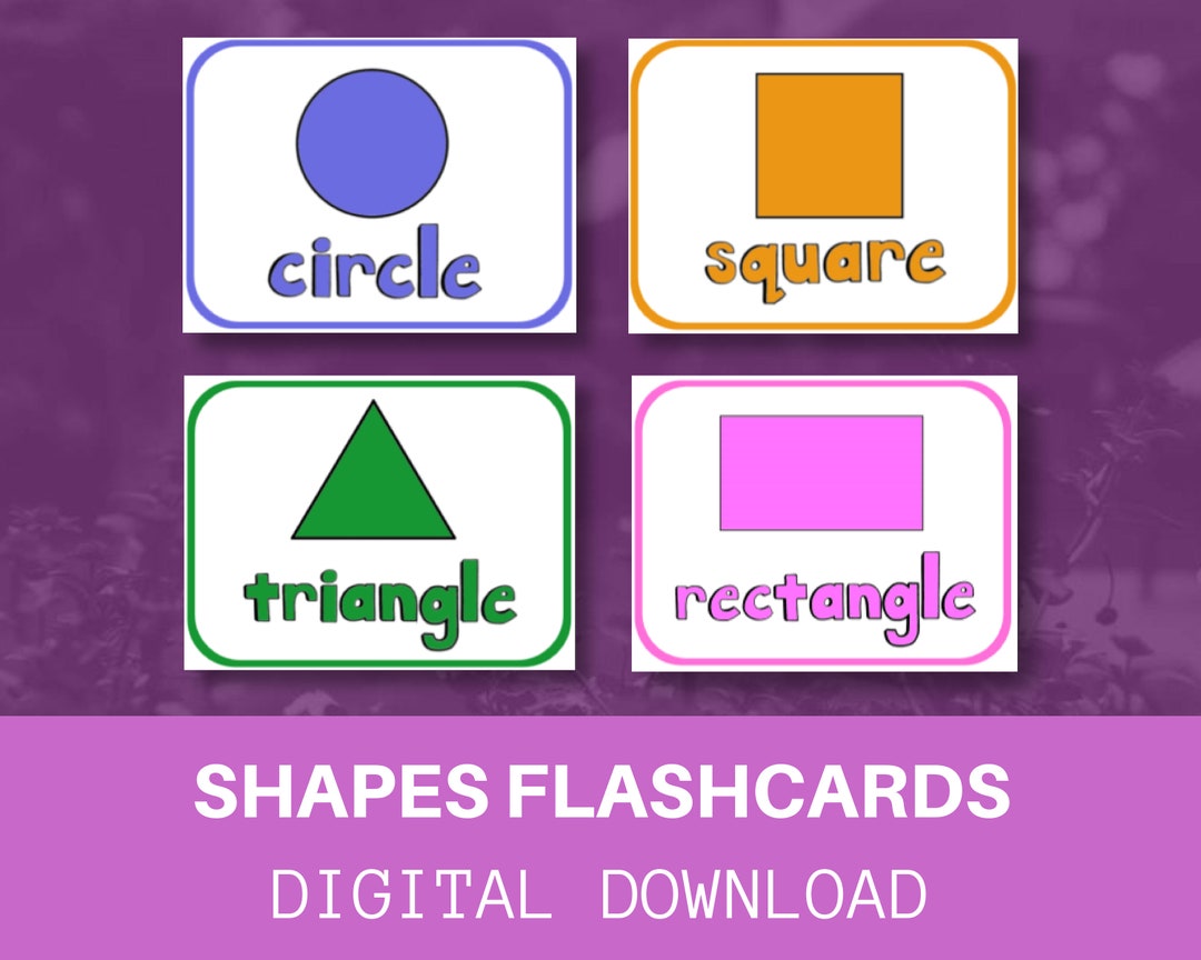 Shapes Flashcards / Digital Download / Printable / Instant Download ...