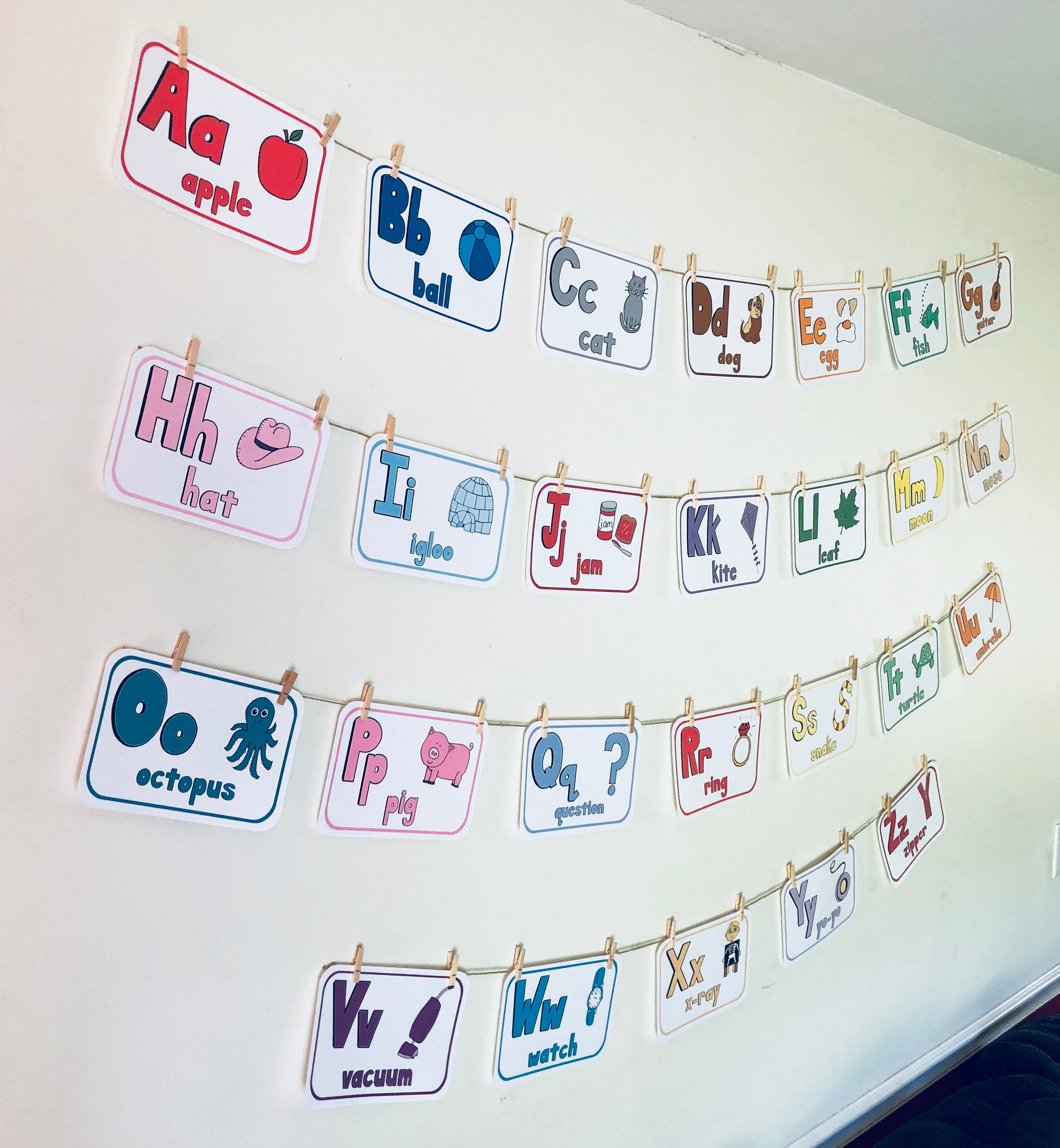 ABC Horizontal Wall Art / Digital Download / Printable / - Etsy UK