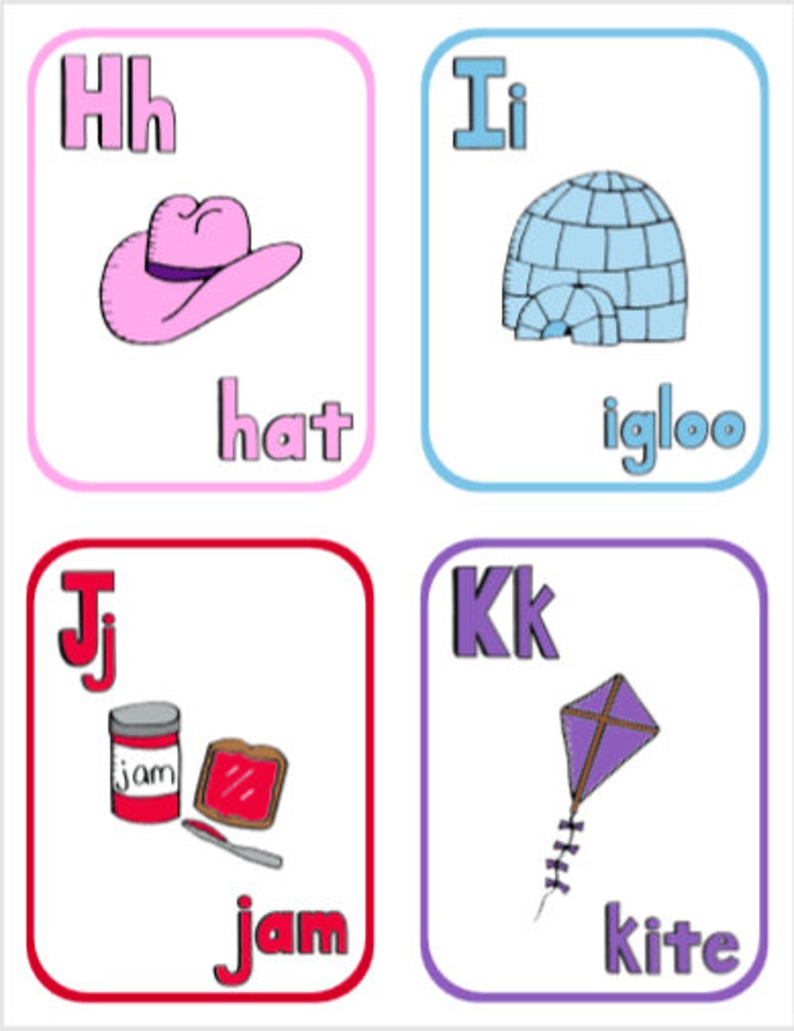 ABC Vertical Flashcards / Digital Download / Printable / Alphabet ...