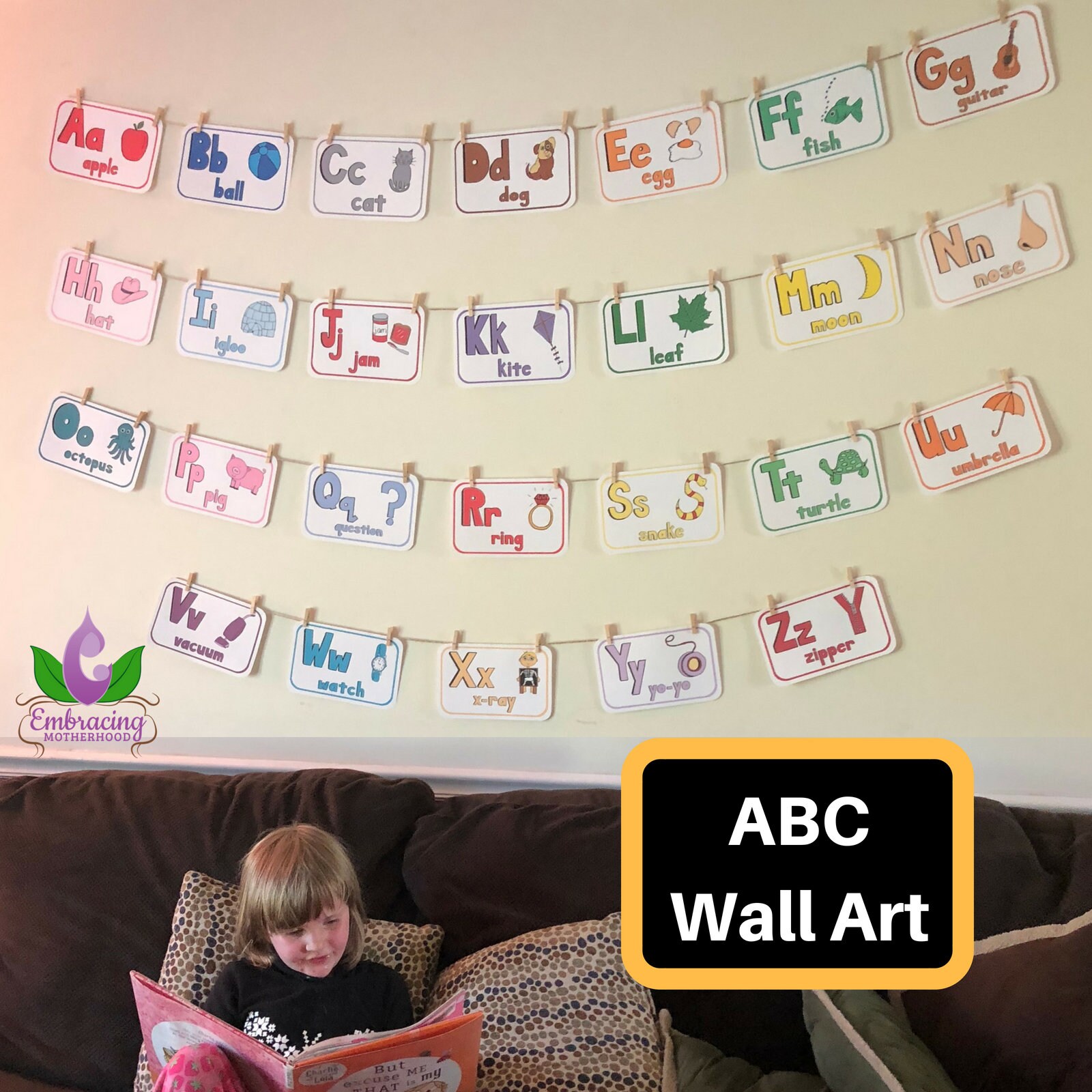 ABC Horizontal Wall Art / Digital Download / Printable / - Etsy UK