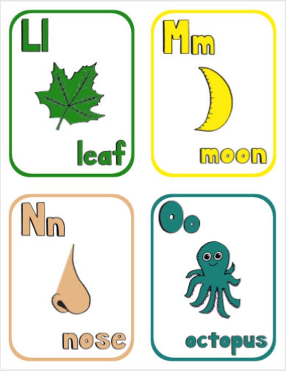 ABC Vertical Flashcards / Digital Download / Printable / Alphabet ...