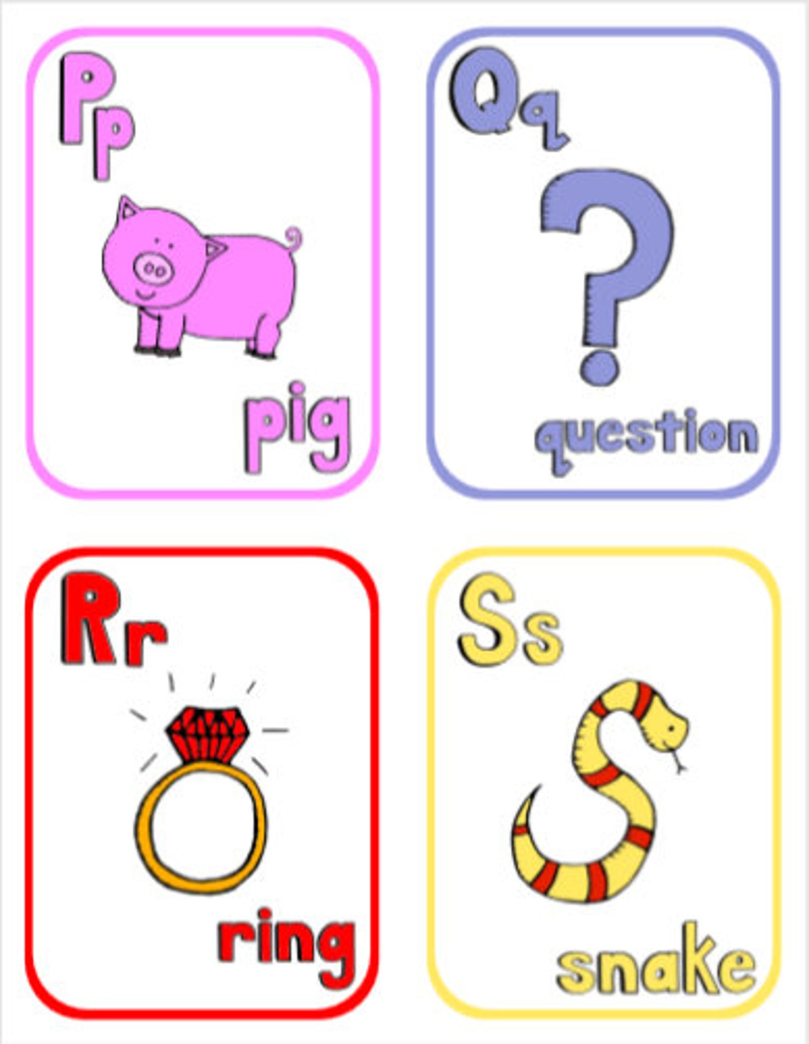 ABC Vertical Flashcards / Digital Download / Printable / Alphabet ...