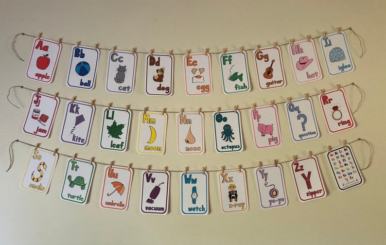 ABC Vertical Wall Art / Digital Download / Printable / Alphabet ...