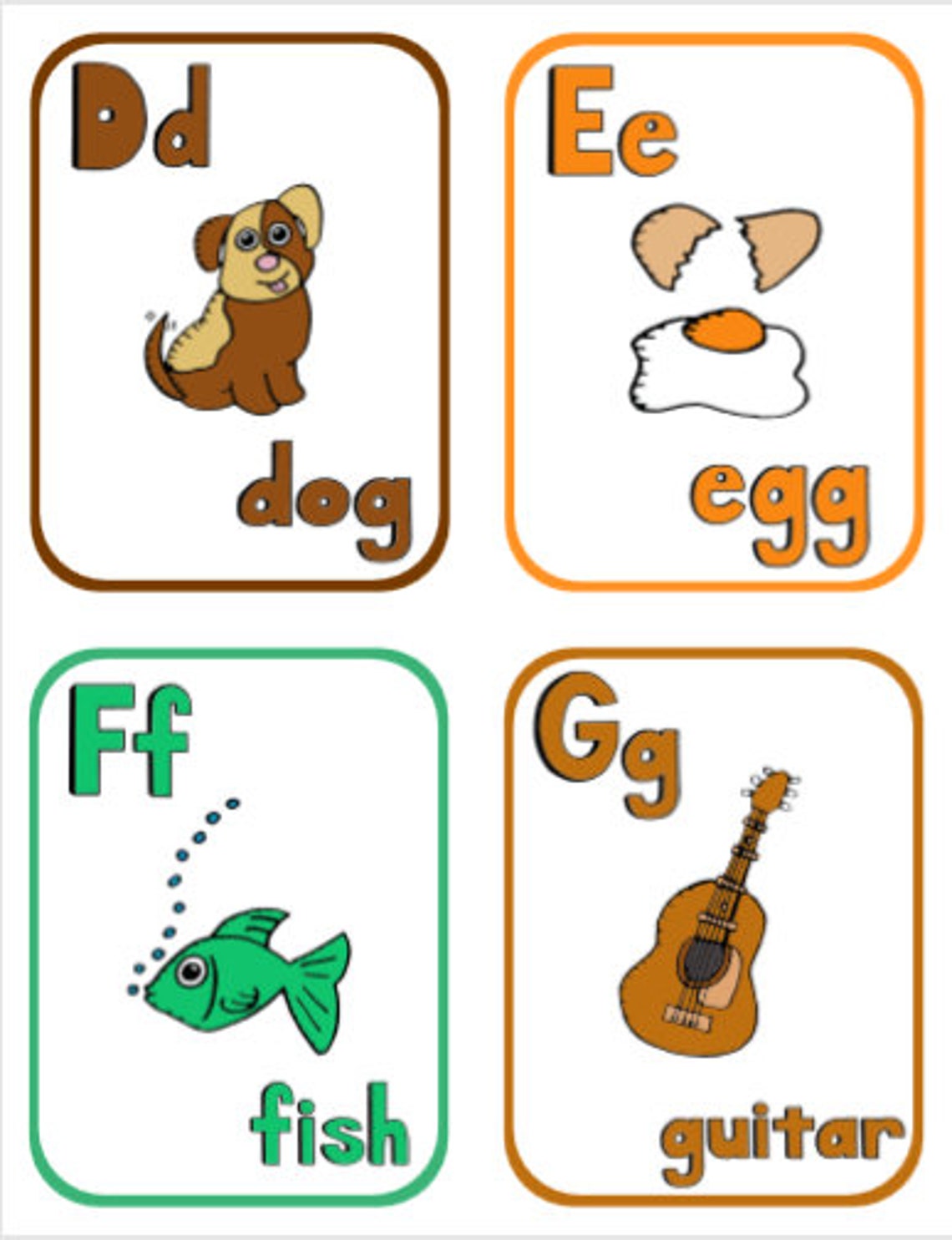 ABC Vertical Flashcards / Digital Download / Printable / Alphabet ...