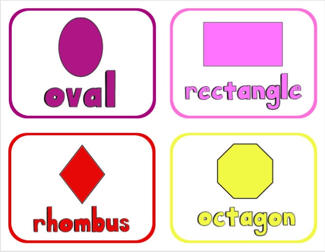 Shapes Flashcards / Digital Download / Printable / Instant Download ...