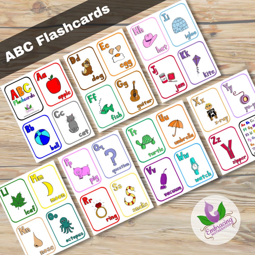 ABC Vertical Flashcards / Digital Download / Printable / Alphabet ...