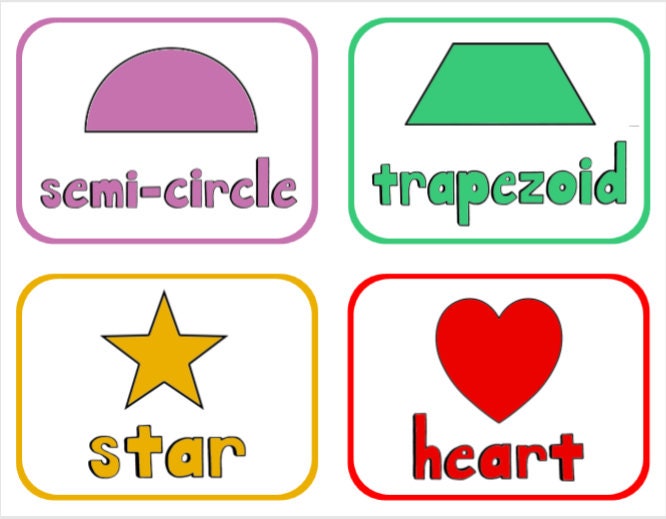 Shapes Flashcards / Digital Download / Printable / Instant Download ...