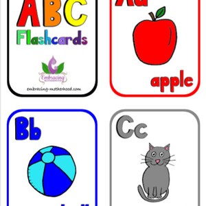 ABC Vertical Flashcards / Digital Download / Printable / Alphabet ...