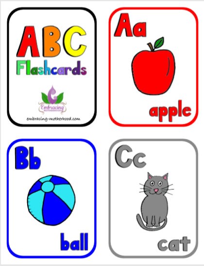 ABC Vertical Flashcards / Digital Download / Printable / Alphabet ...