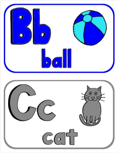 ABC Horizontal Wall Art / Digital Download / Printable / - Etsy UK