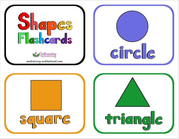 Shapes Flashcards / Digital Download / Printable / Instant Download ...