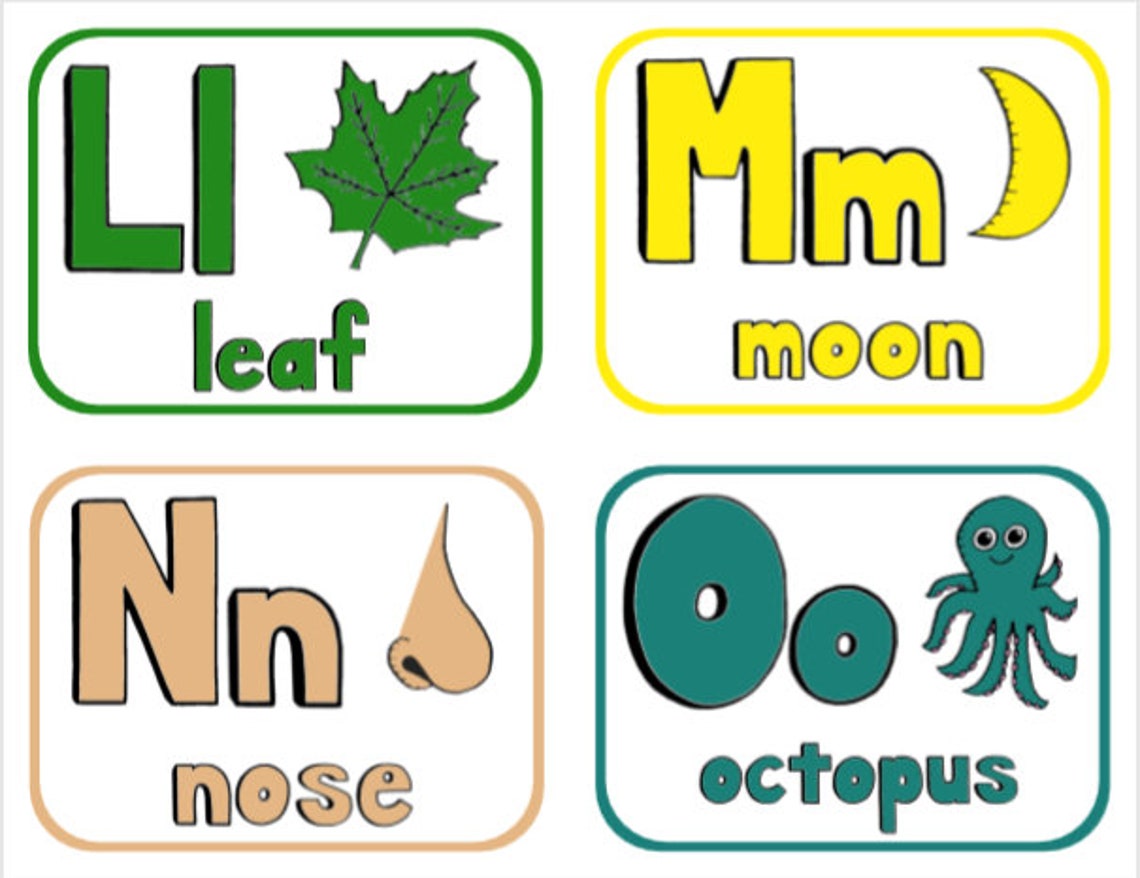 ABC Horizontal Flashcards / Digital Download / Printable / Alphabet ...