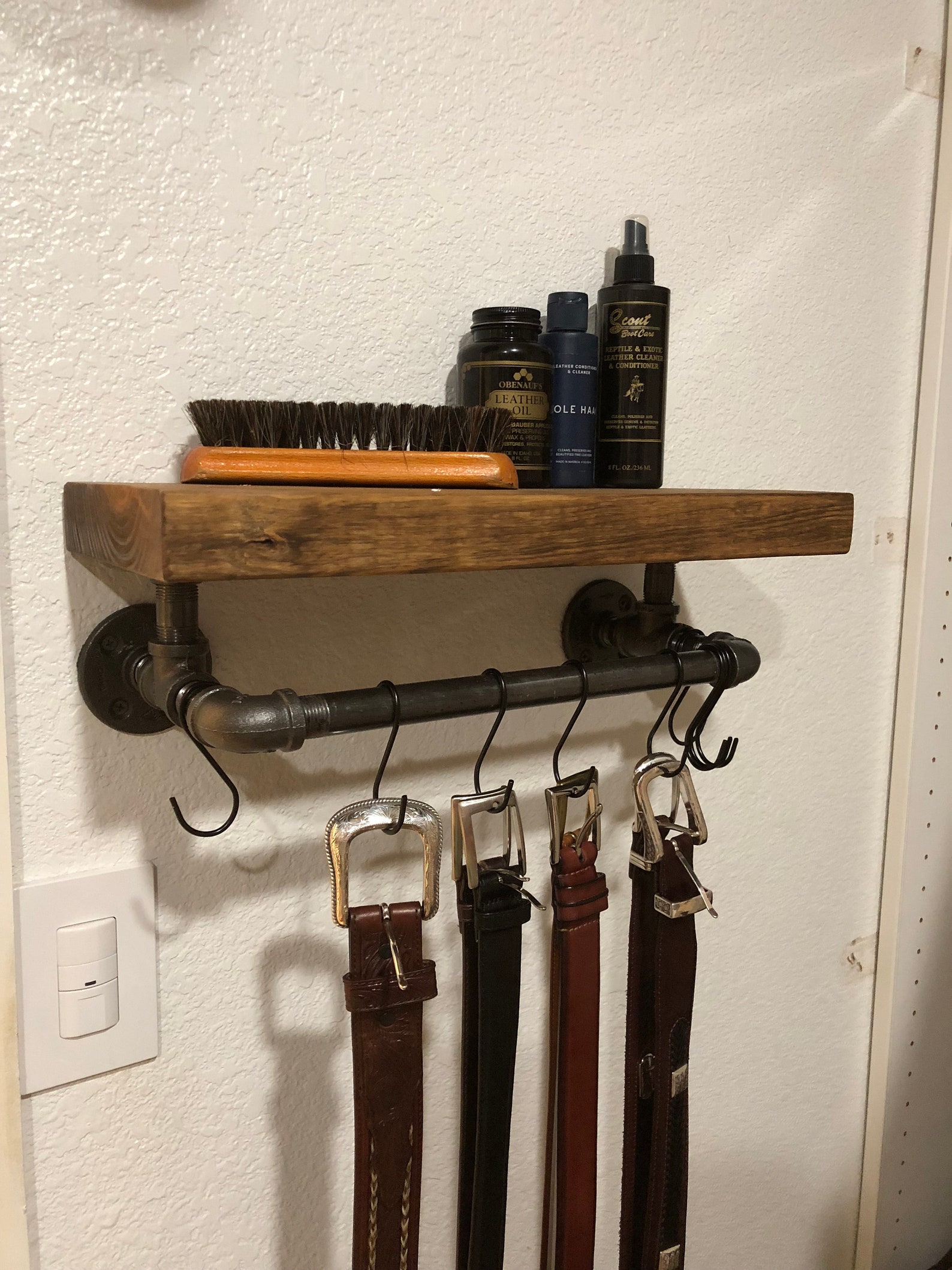 Industrial Floating Shelf Closet Organizer 7.25 Deep | Etsy