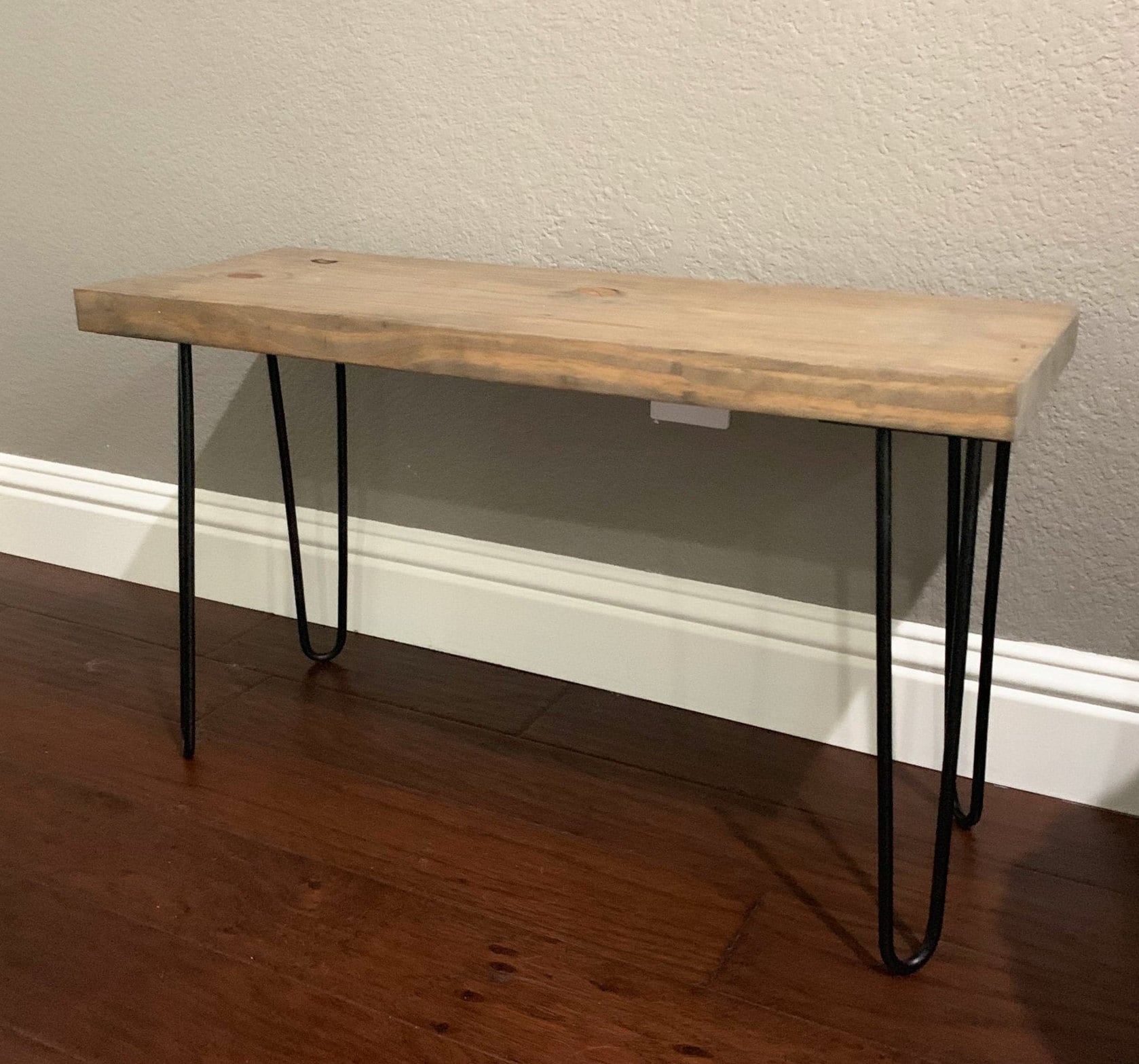 Farmhouse Rustic Entryway Bench 17 1/2 Handmade Hairpin - Etsy