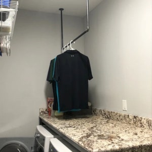 Farmhouse Laundry Room Rack, Drying Rack, Clothes Drying Bar, Towel Bar ...