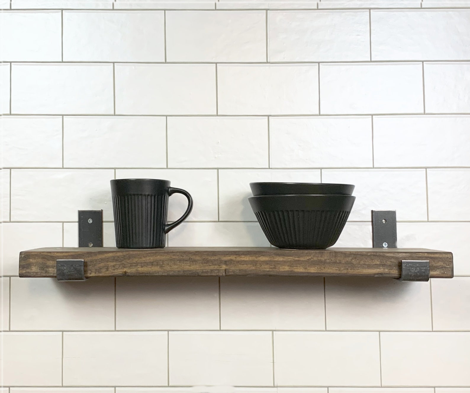 J Bracket Easy Mount Rustic Shelf Long Fixer Upper Industrial | Etsy