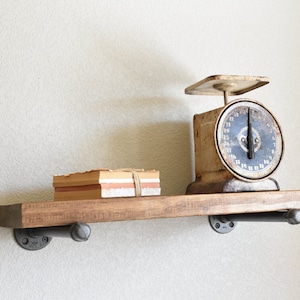 Multi Size Wood Rustic Pipe Shelves, Wooden Wall, Floating Shelves ...