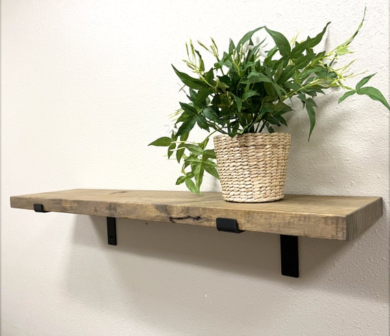 Custom L Bracket Easy Mount Rustic Shelf Long Fixer Upper - Etsy