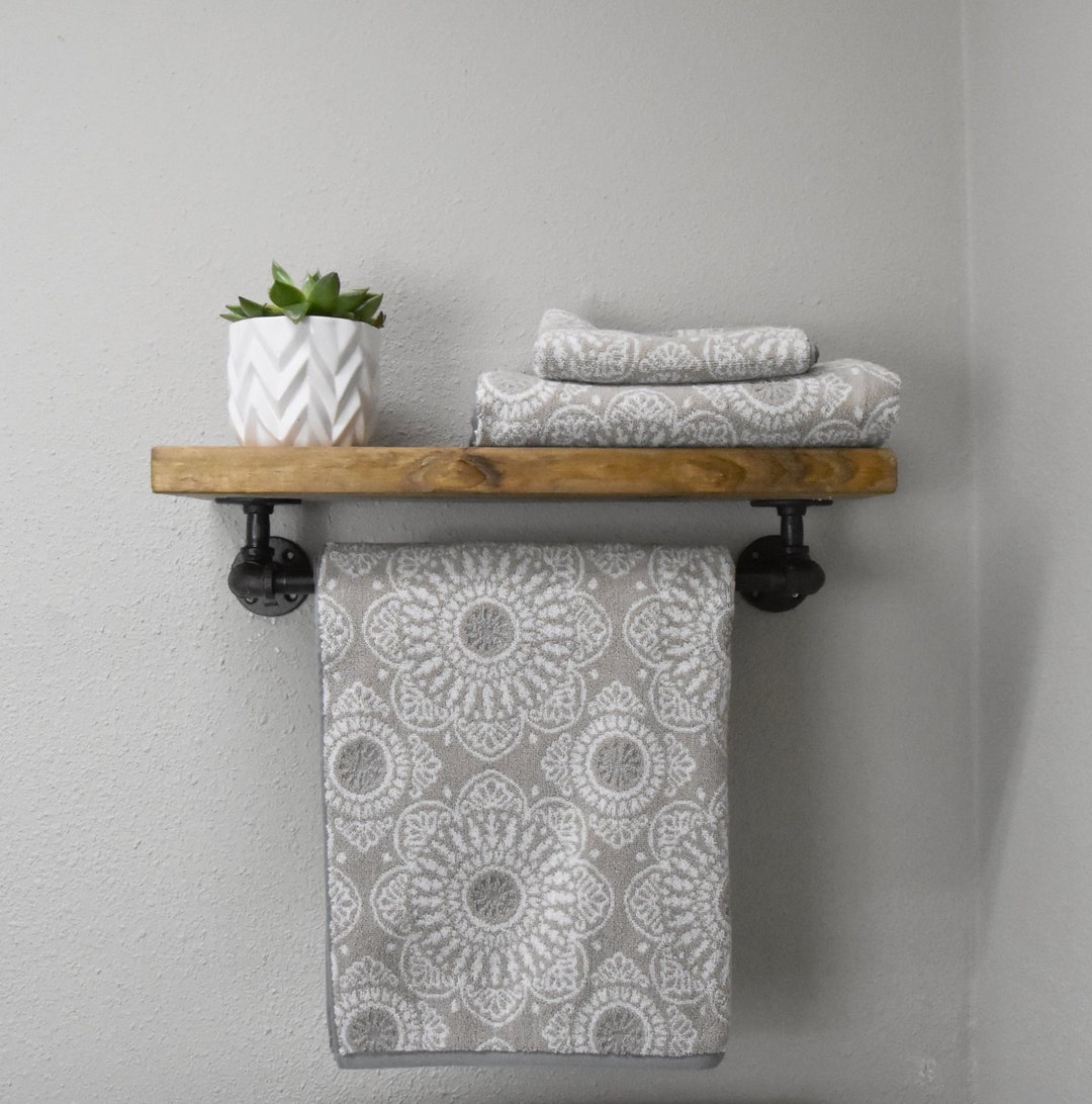 Rustic Bathroom Towel Holder