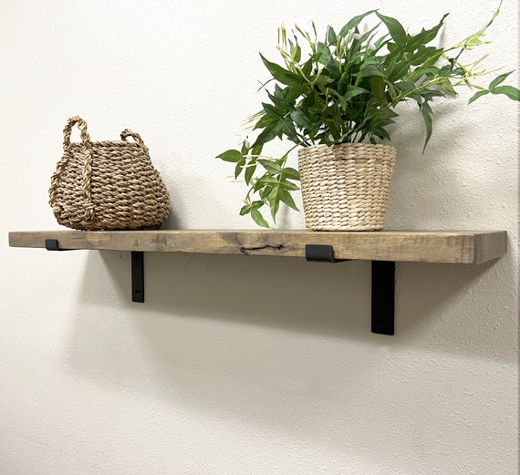 Custom L Bracket With Rustic Shelf Long Kichen Renovation - Etsy